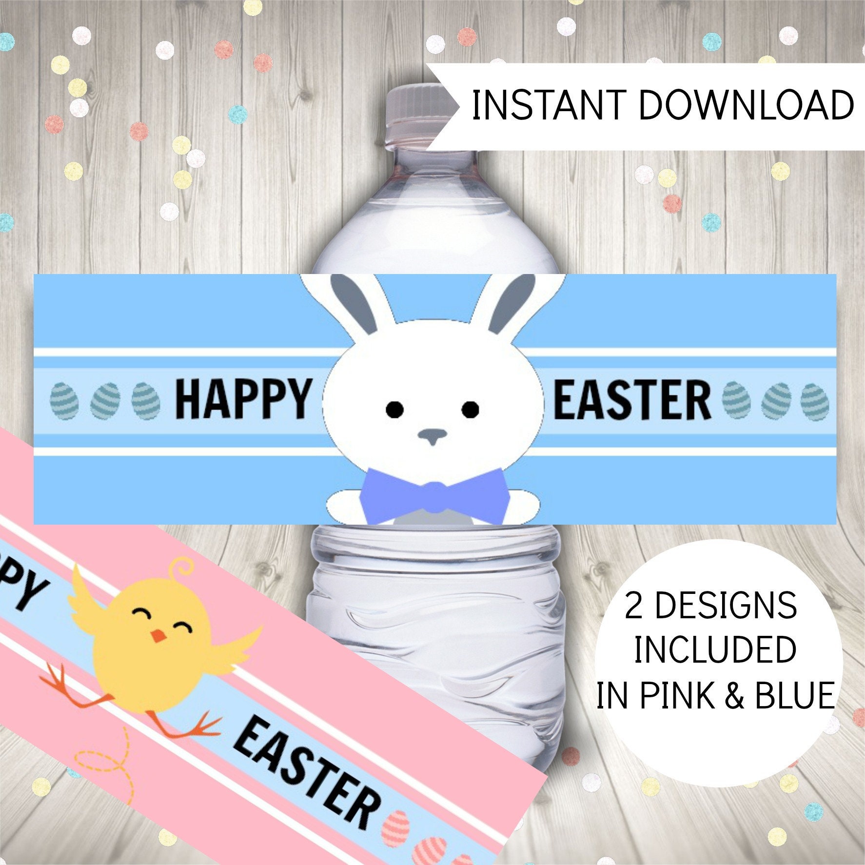 Easter Water Bottle Labels | Etsy