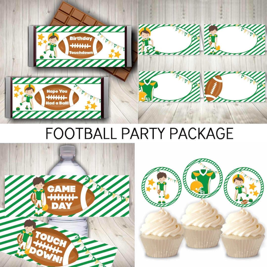 Football Party Printables, Football Birthday Decorations, Printable ...