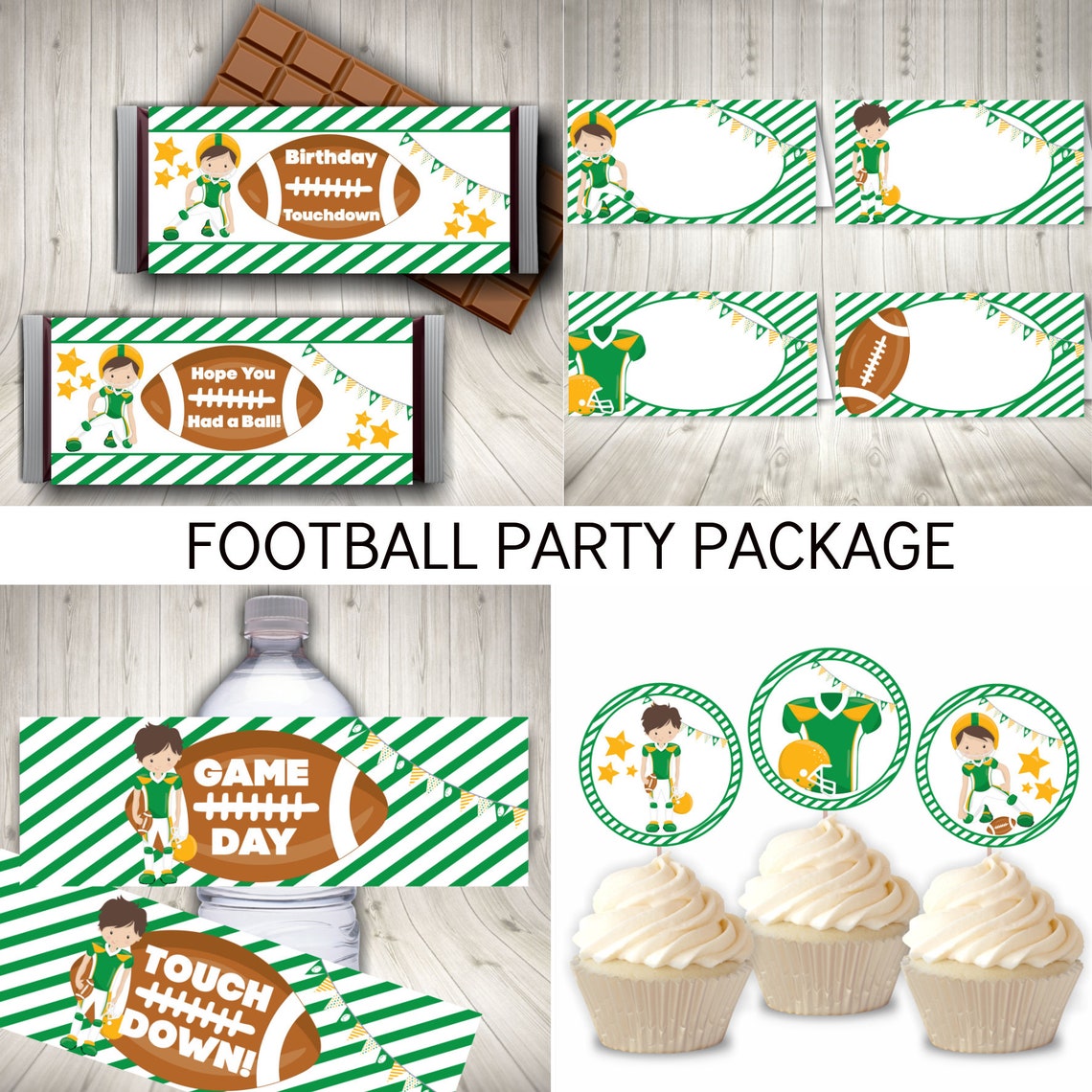 Football Party Printables Football Birthday Decorations - Etsy