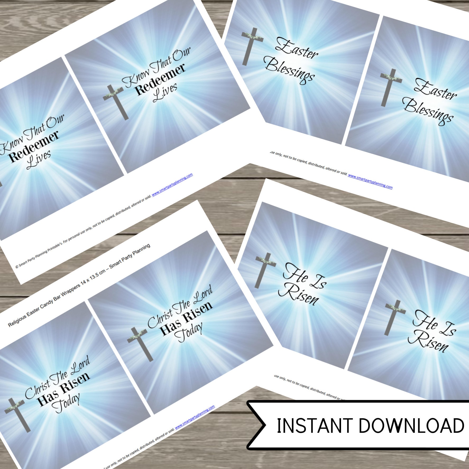 Religious Easter Candy Bar Wrappers, Printable Easter Gift, Instant ...