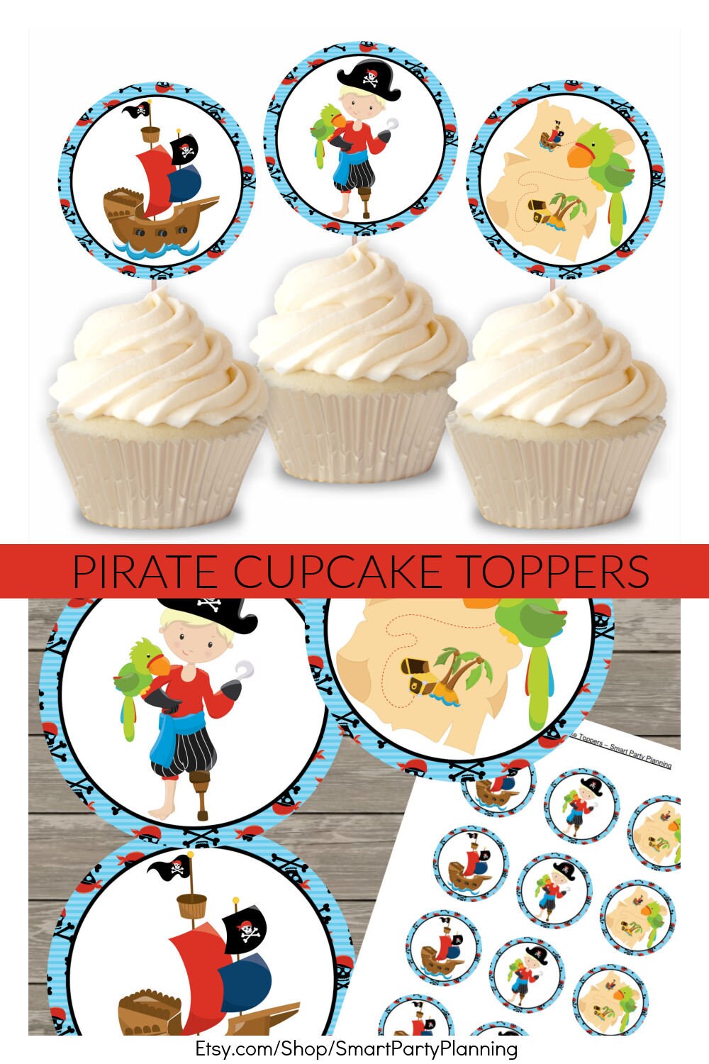 Pirate Cupcake Toppers Pirate Birthday Pirate Printable - Etsy Australia