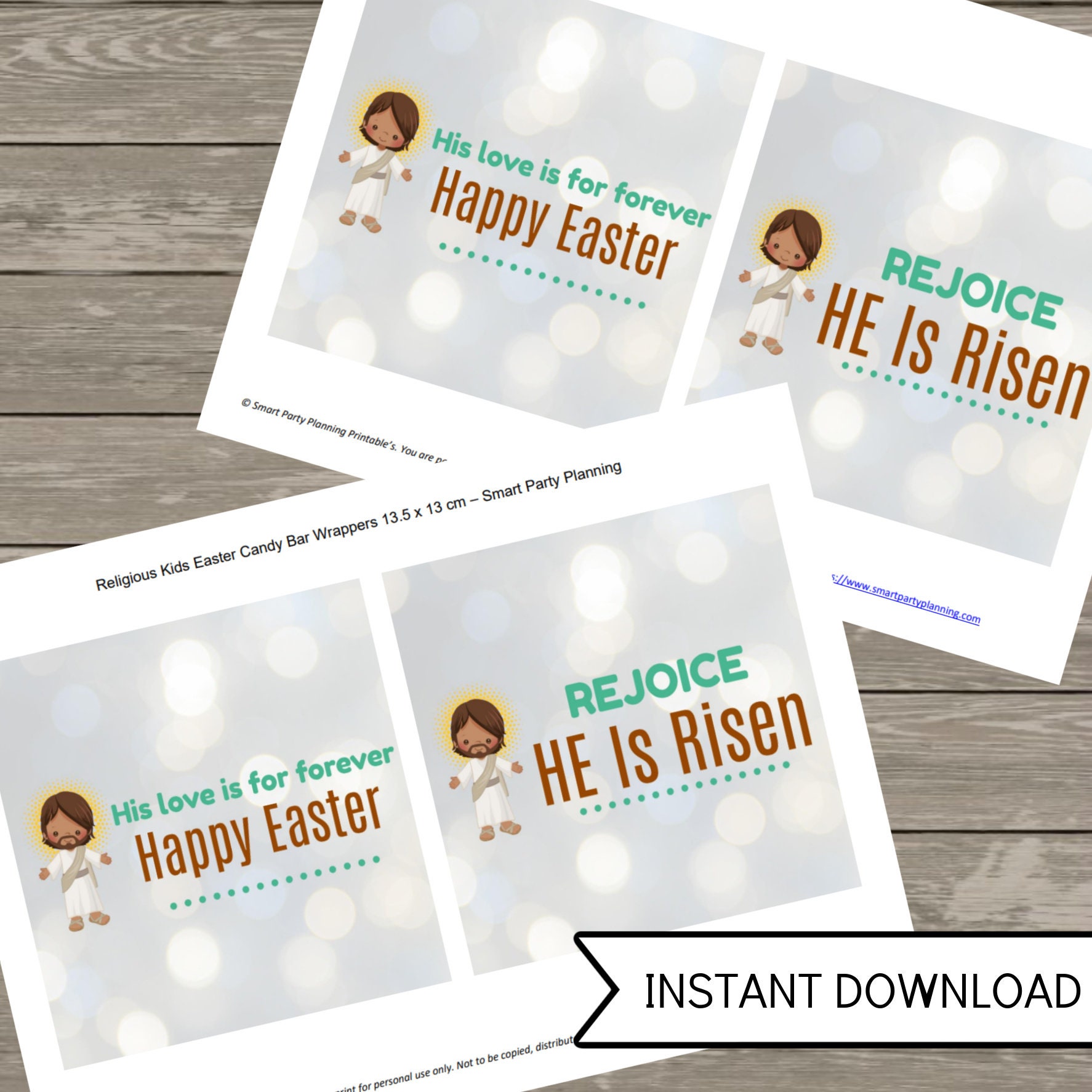 Kids Religious Easter Candy Bar Wrappers Printable Easter | Etsy