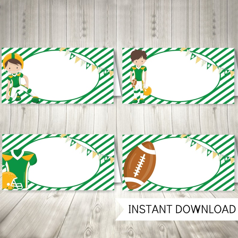 Football Party Food Tent Labels Printable Buffet Labels - Etsy