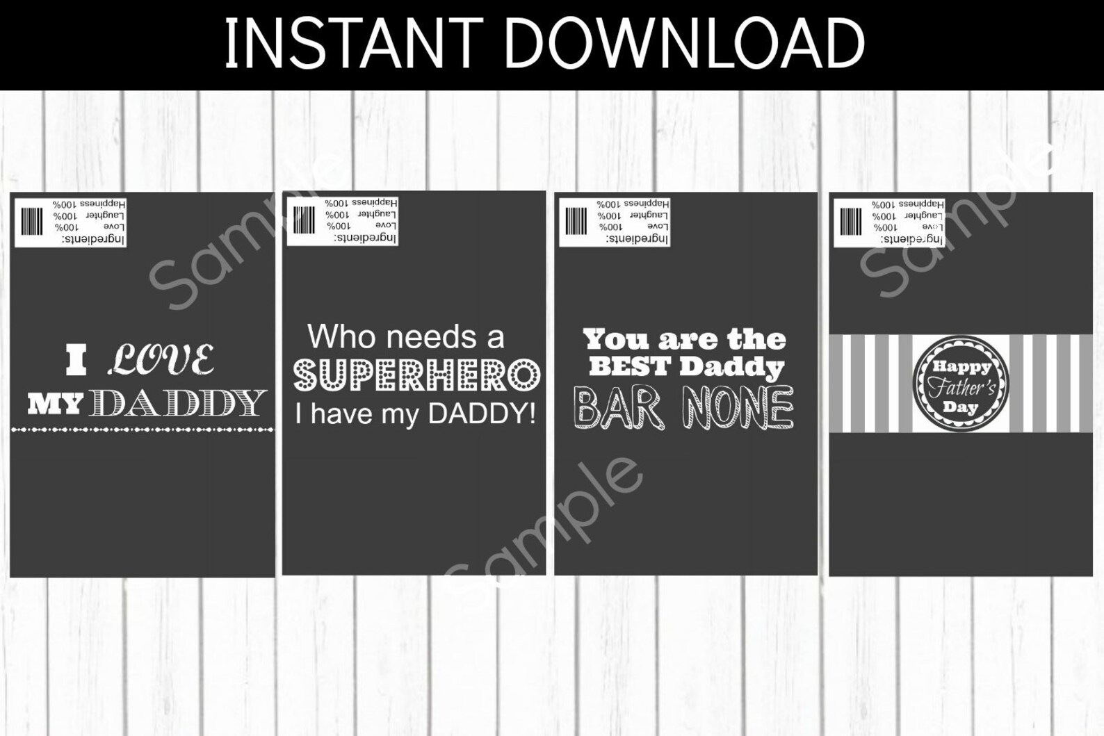 Chalk Board Candy Bar Wrapper for Father's Day or Dad's Birthday - Etsy