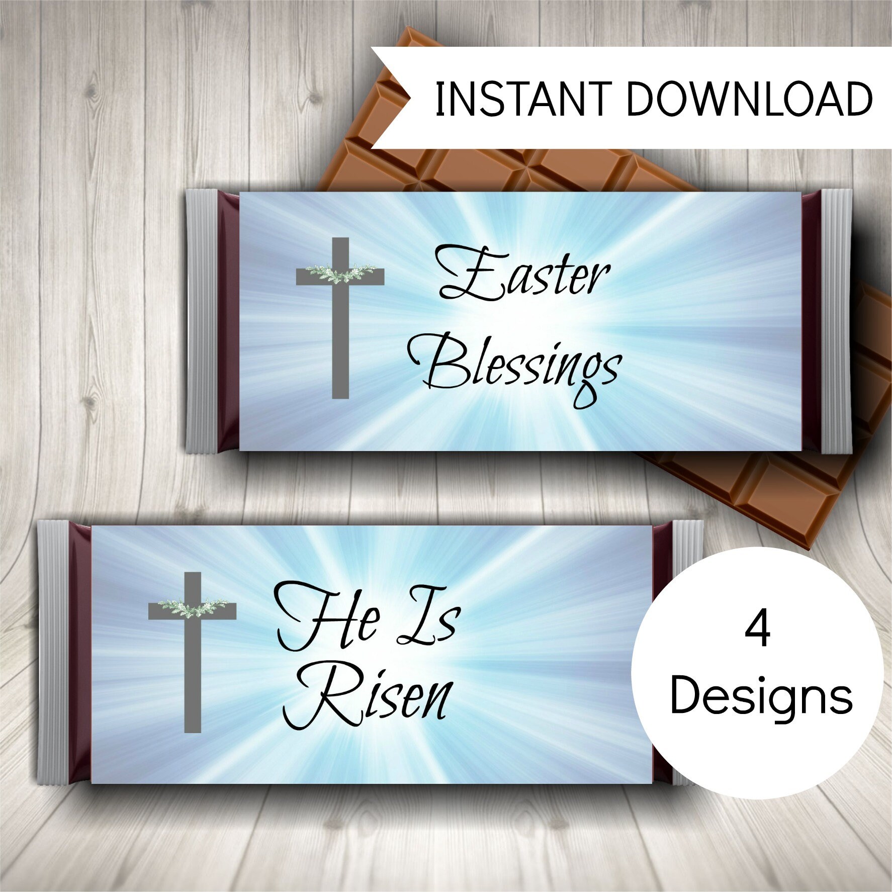 Religious Easter Candy Bar Wrappers Printable Easter Gift - Etsy Australia