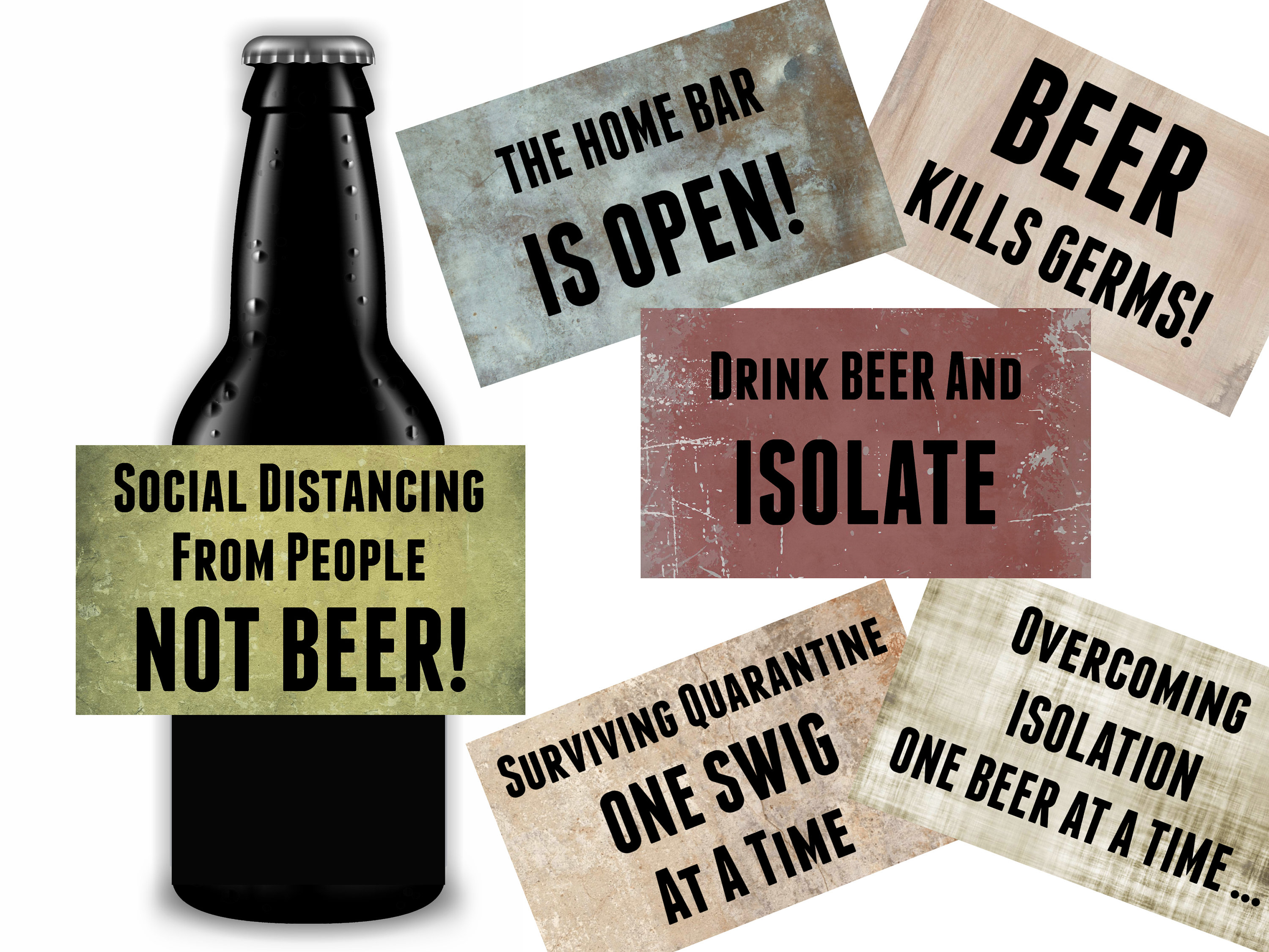 Quarantine Beer Labels Social Isolation Gift Easy Gift for - Etsy Australia