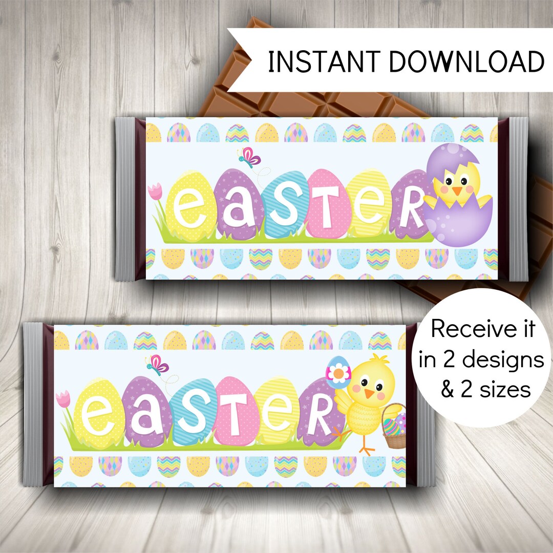 Easter Chicken Candy Bar Wrappers: Printable Party Favors (PDF) - Etsy