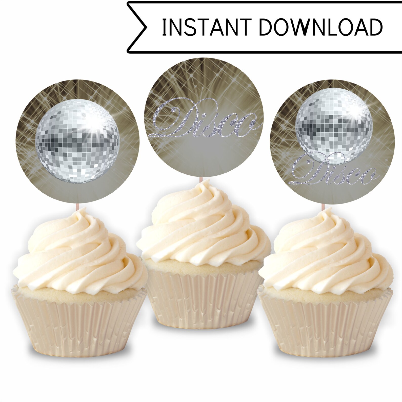 Disco Party Printable Set Birthday Party Package Instant - Etsy