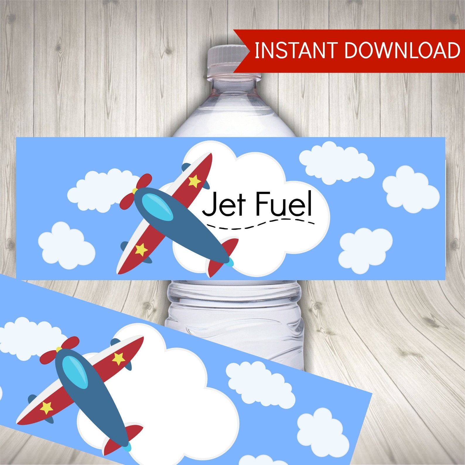 Airplane Party Water Bottle Labels Airplane Birthday Party | Etsy