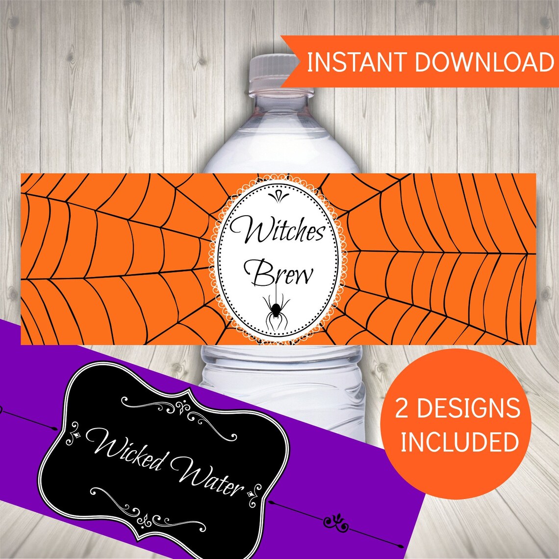 Halloween Water Bottle Labels - Etsy