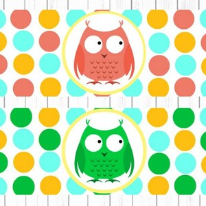 Polkadot Owl Water Bottle Labels, Printable Party Decor (PDF) - Etsy