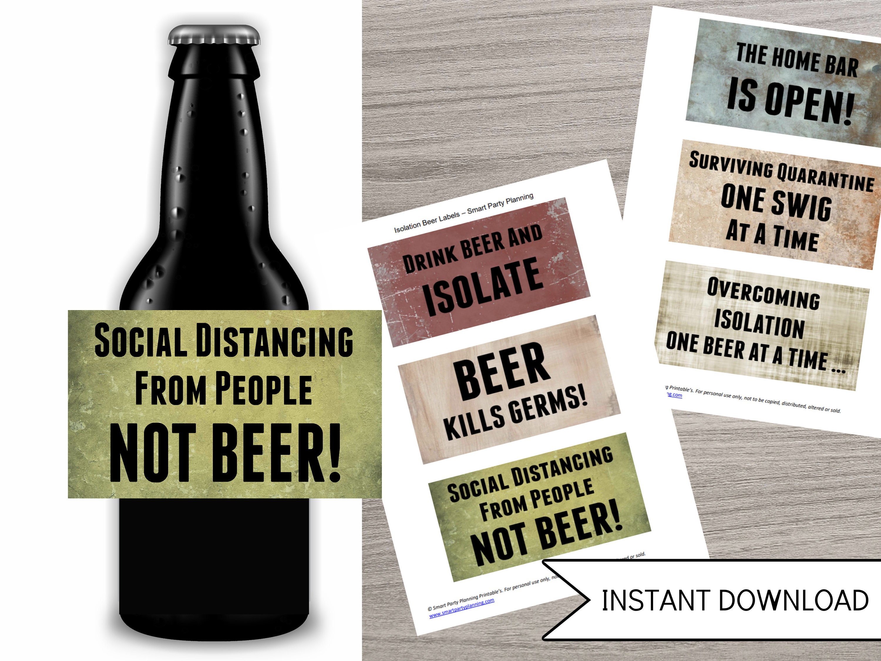 Quarantine Beer Labels Social Isolation Gift Easy Gift for - Etsy Australia