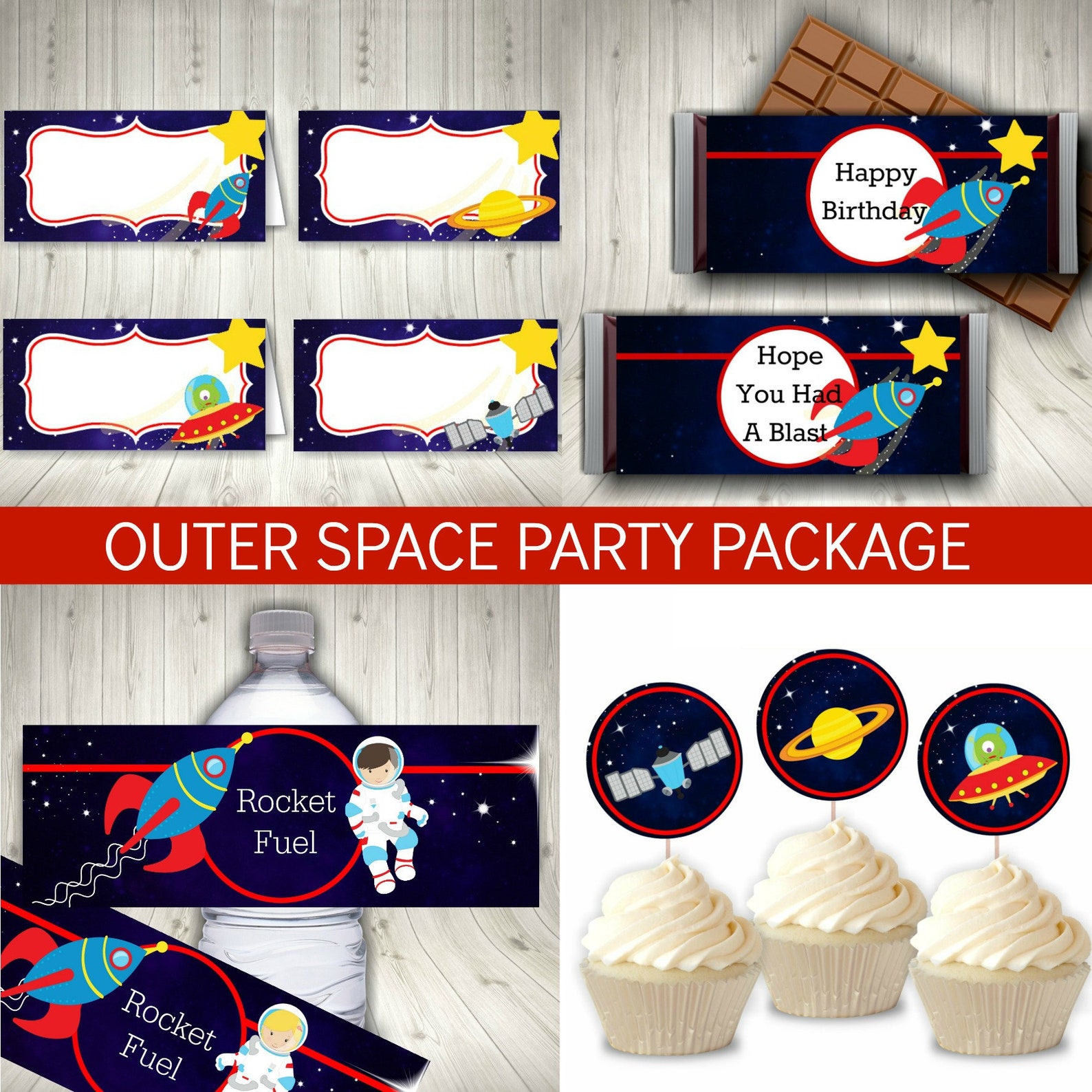 Space Birthday Party Printable Set | Etsy