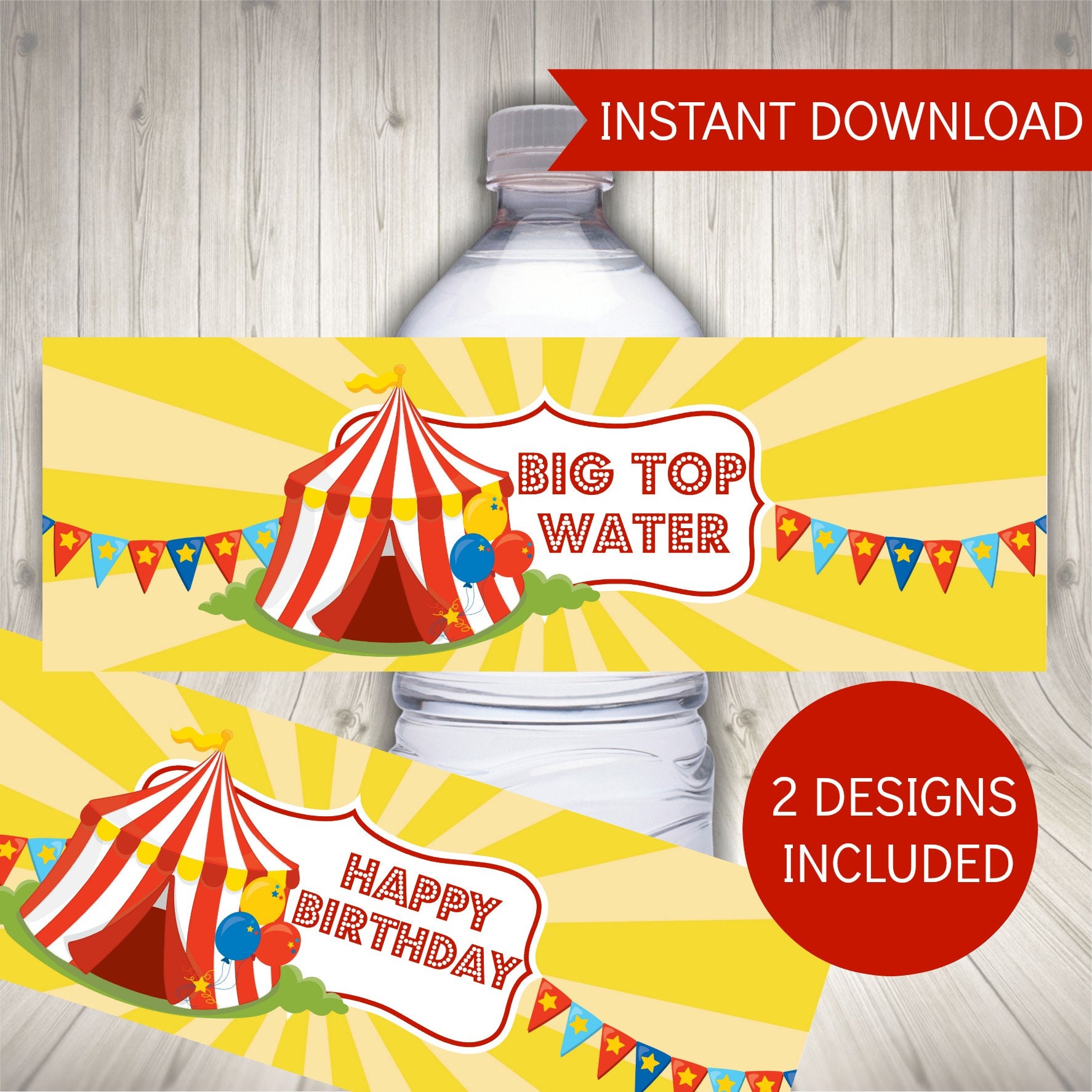 Circus Birthday Party Printable Package, Instant Download Carnival ...