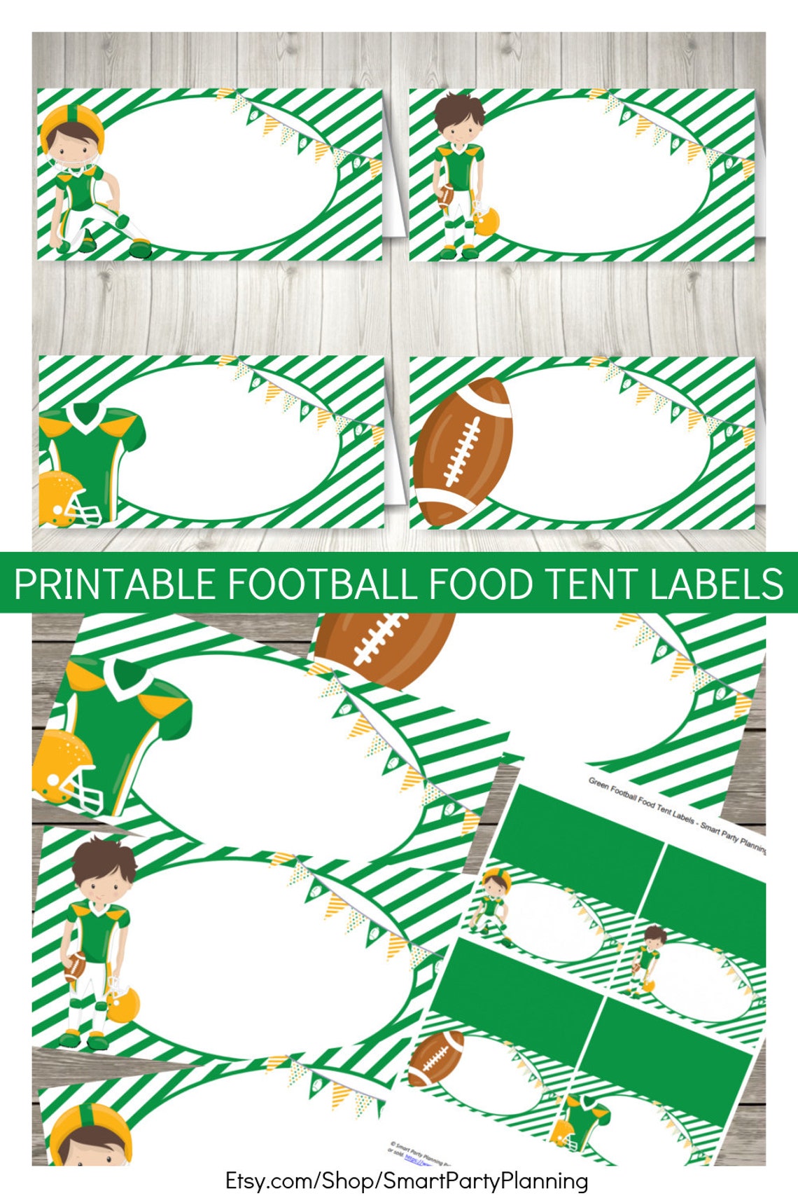 Football Party Food Tent Labels Printable Buffet Labels - Etsy