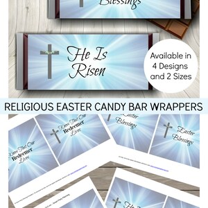 Religious Easter Candy Bar Wrappers, Printable Easter Gift, Instant ...