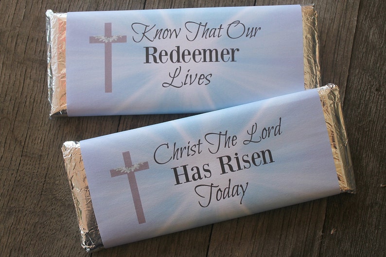 Religious Easter Candy Bar Wrappers Printable Easter Gift | Etsy