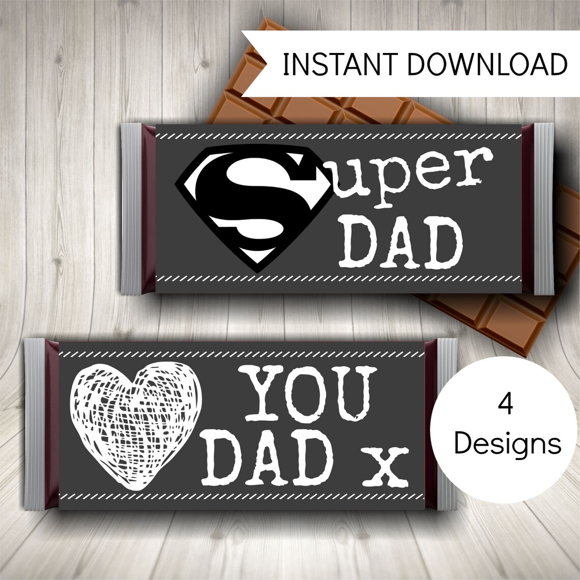 Printable Father's Day Candy Bar Wrappers Father's - Etsy