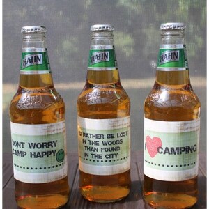 Printable Camping Beer Labels, Beer Gift for Him - Etsy