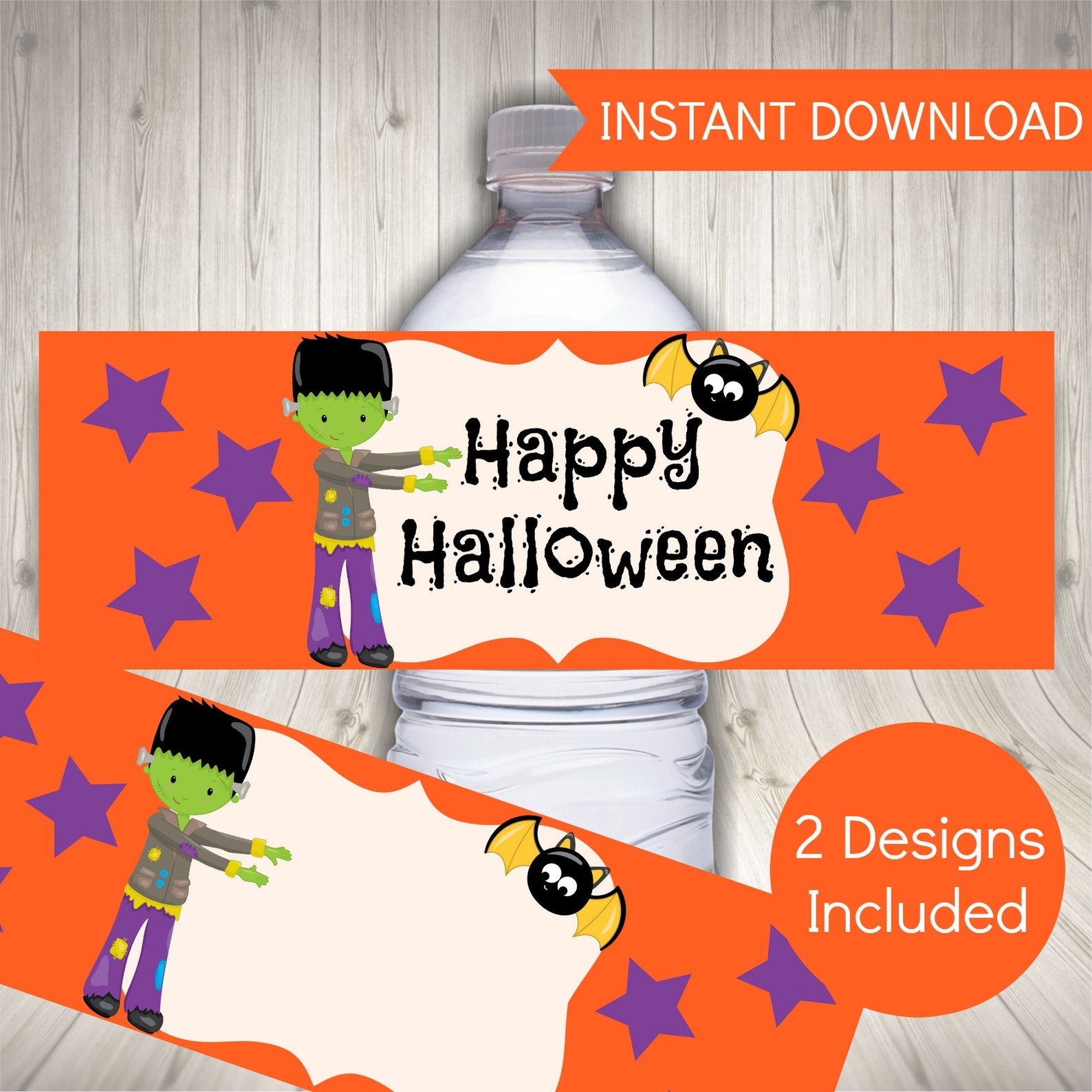 Halloween Water Bottle Labels + FREE Halloween Invitation, Printable ...