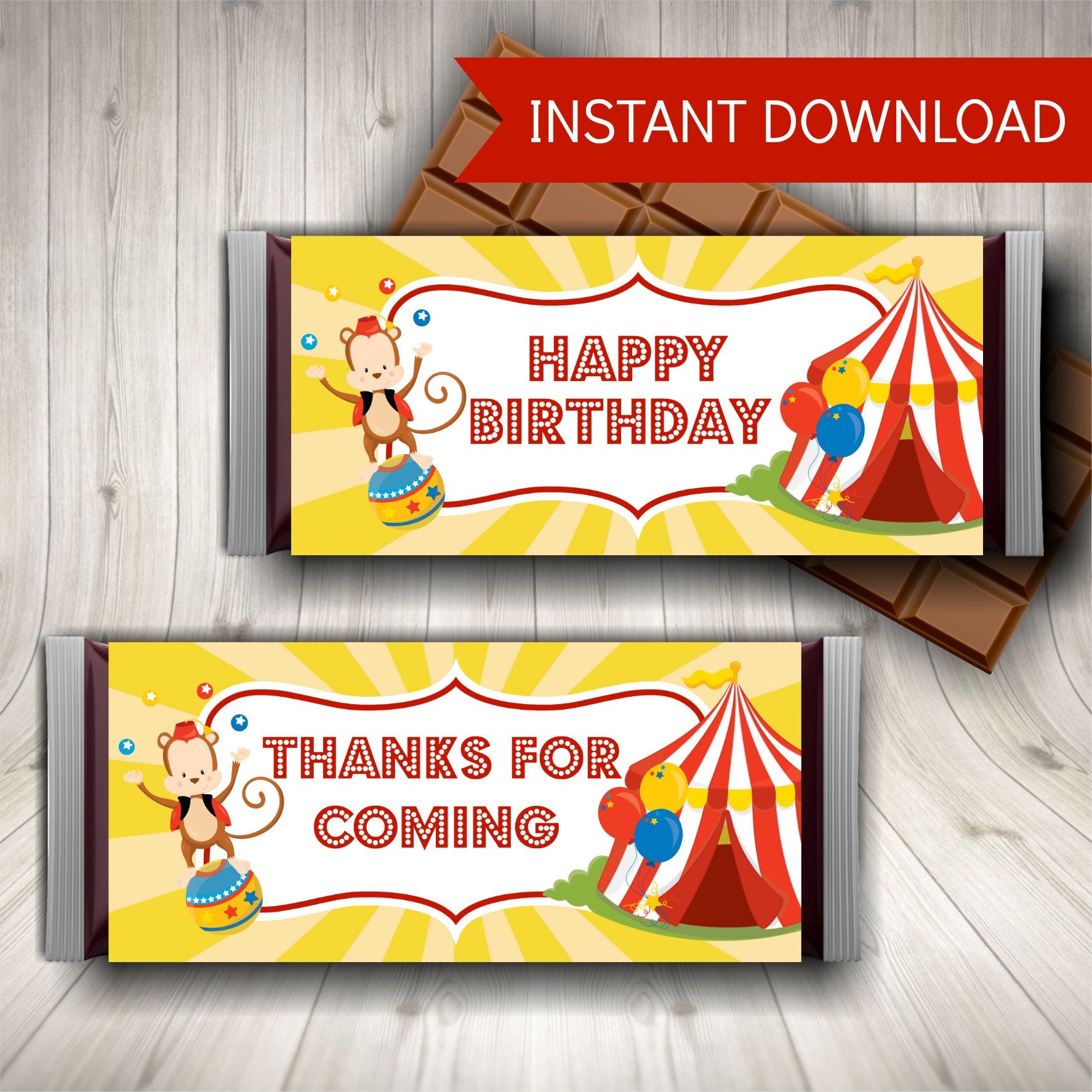 Circus Birthday Party Printable Package Instant Download | Etsy
