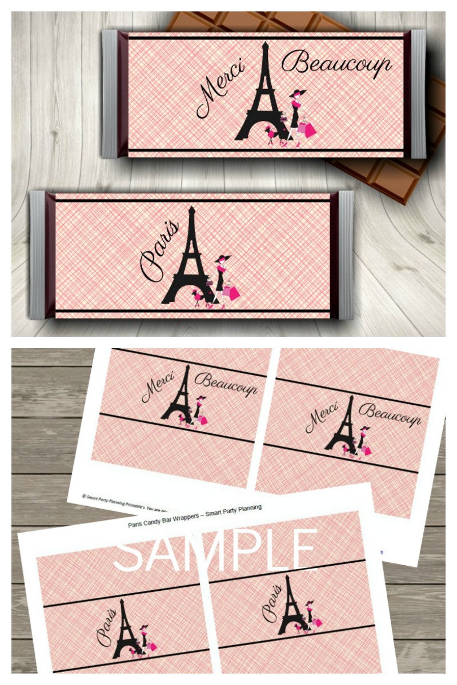 Paris Party Candy Bar Wrappers Paris Themed Party Favors - Etsy