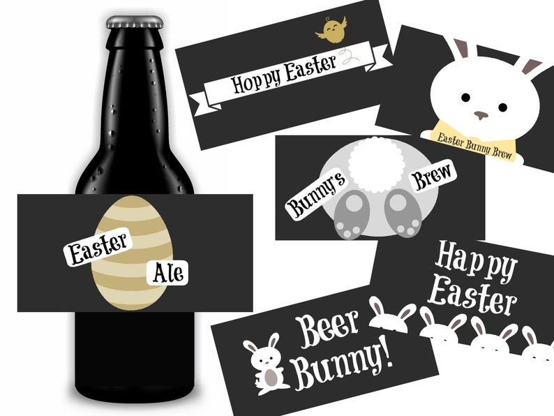 Easter Beer Labels Easy Easter Gift Printable Labels - Etsy