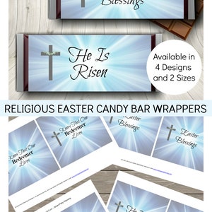 Religious Easter Candy Bar Wrappers, Printable Easter Gift, Instant ...