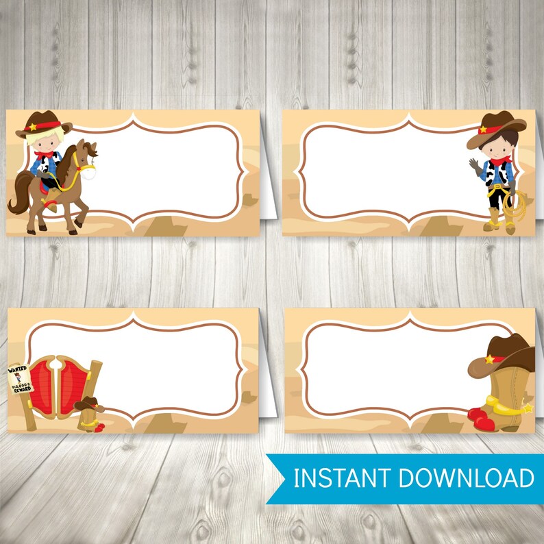 Cowboy Party Package Cowboy Birthday Decoration Printable - Etsy