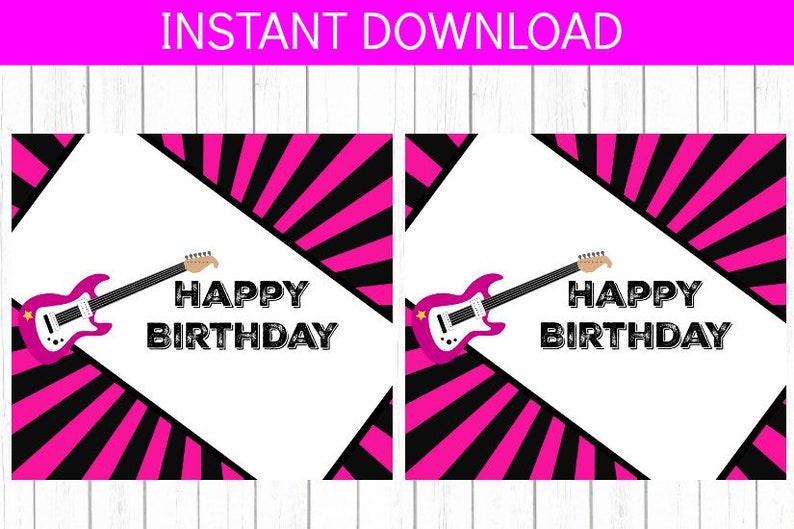 Rock Star Birthday Party Chocolate Bar Wrappers / Girls Party - Etsy