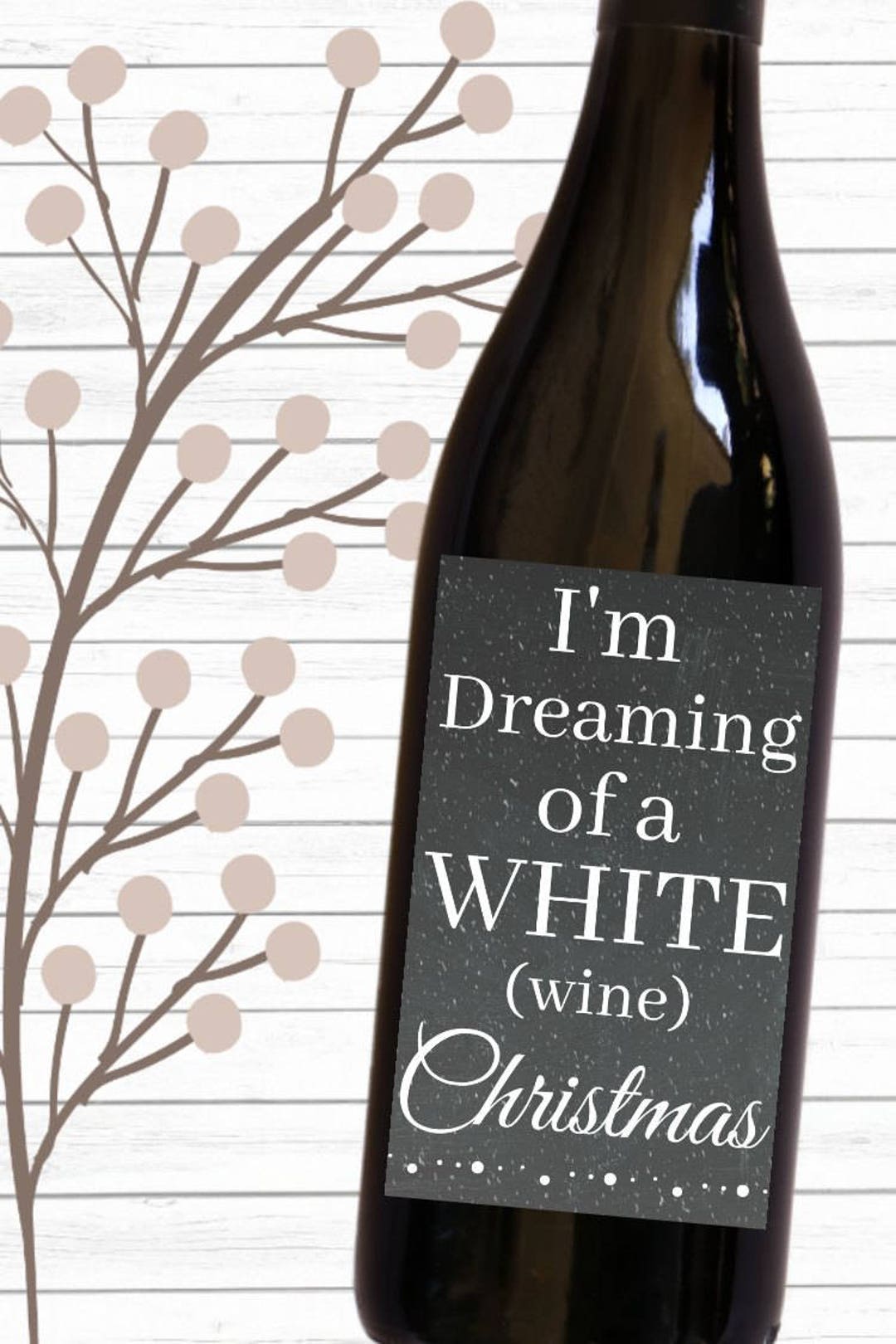 Printable Christmas Wine Label for a Unique Wine Gift. - Etsy