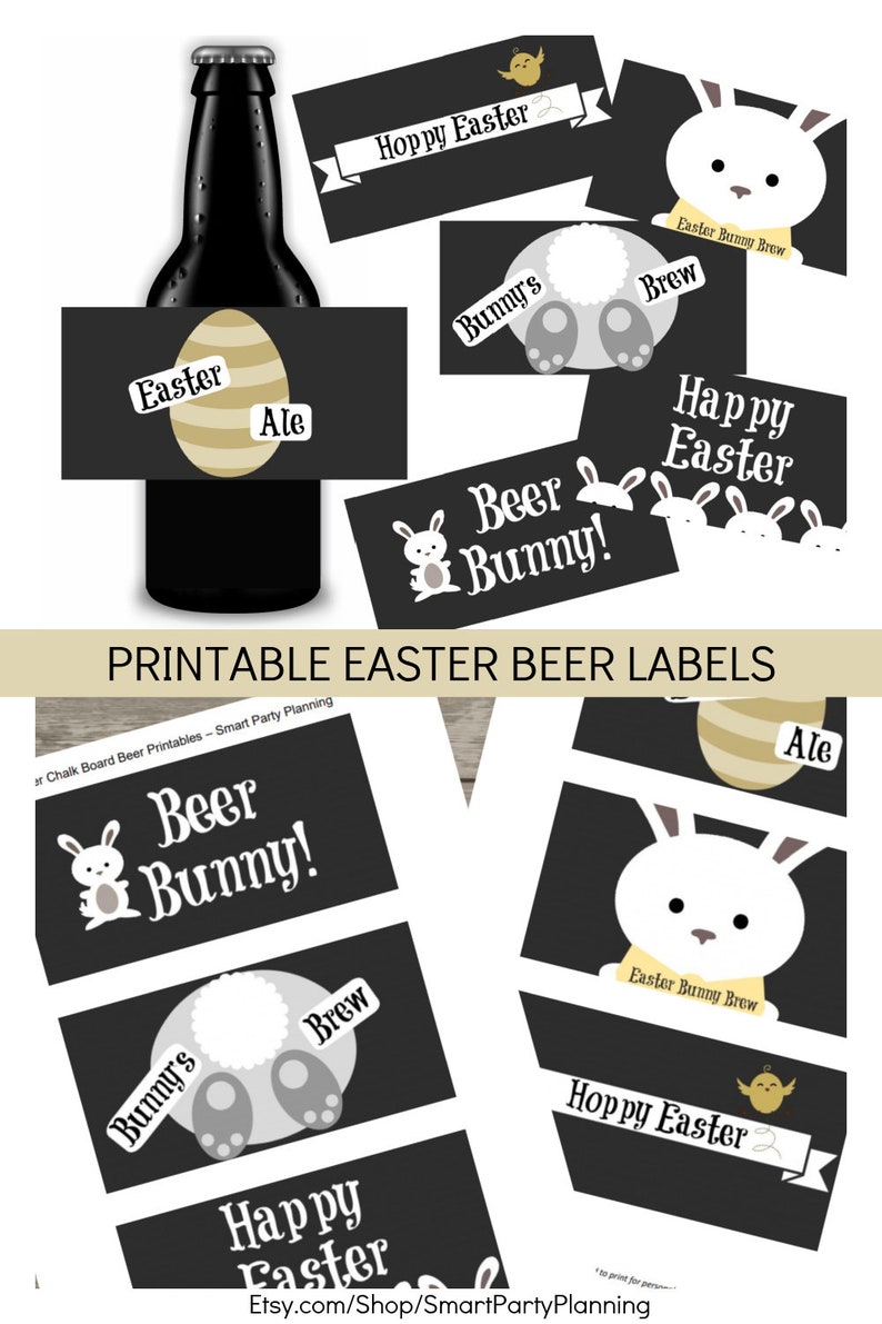 Easter Beer Labels Easy Easter Gift Printable Labels - Etsy