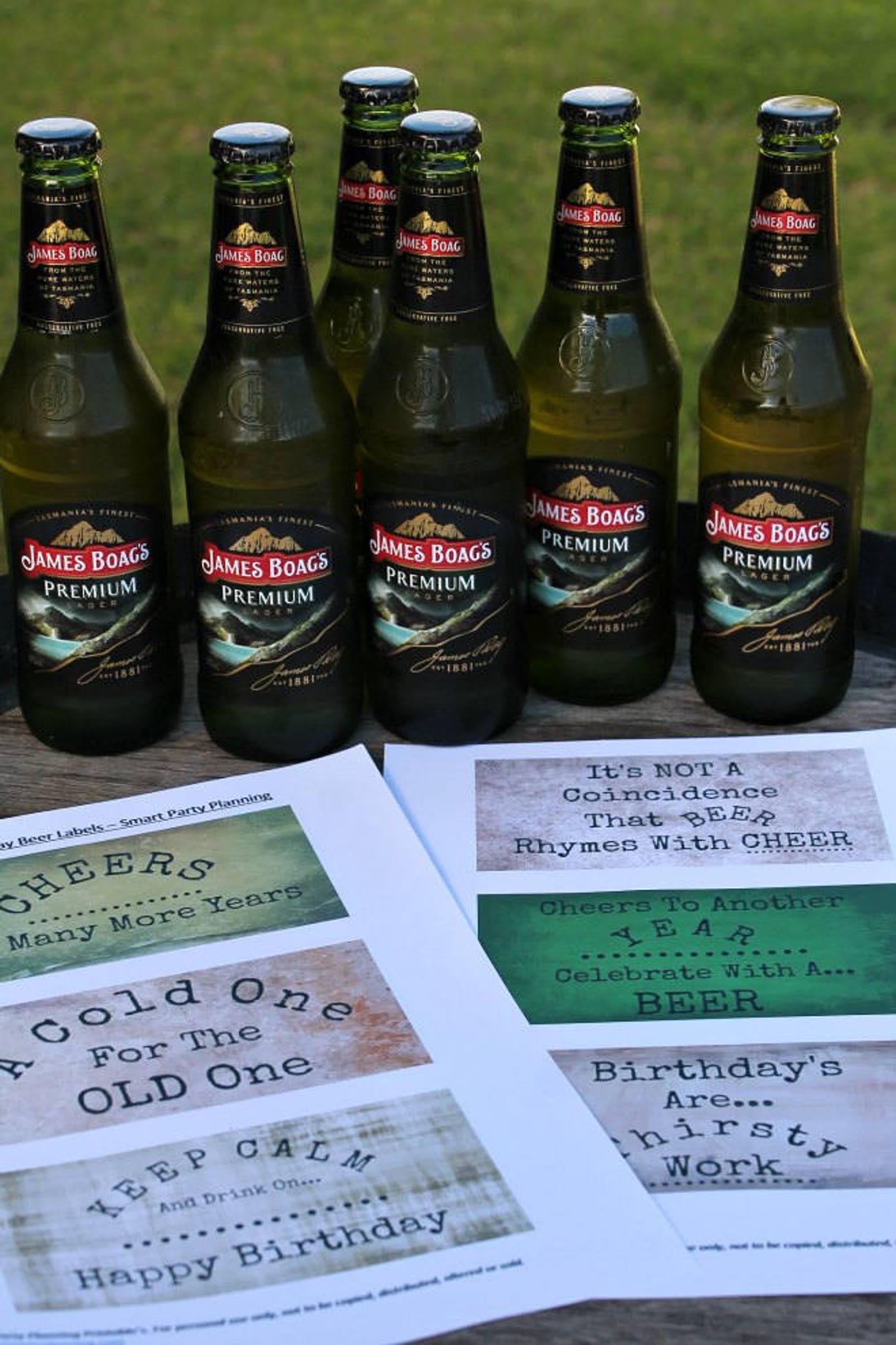Rustic Birthday Beer Labels Printable Labels Gift for Him - Etsy