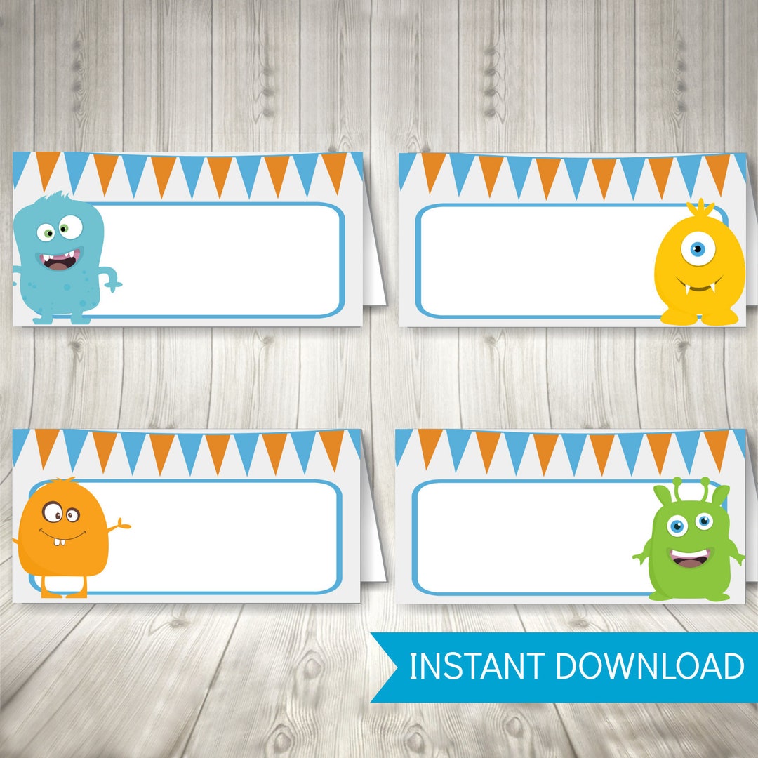 Monster Food Labels, Monster Theme Party, Food Buffet Tag - Etsy