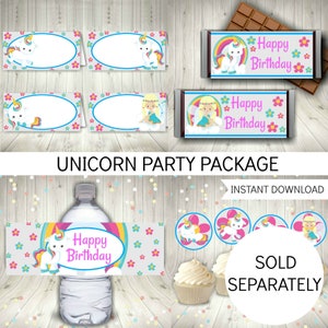 Unicorn Party Candy Bar Wrapper Unicorn Party Favors - Etsy