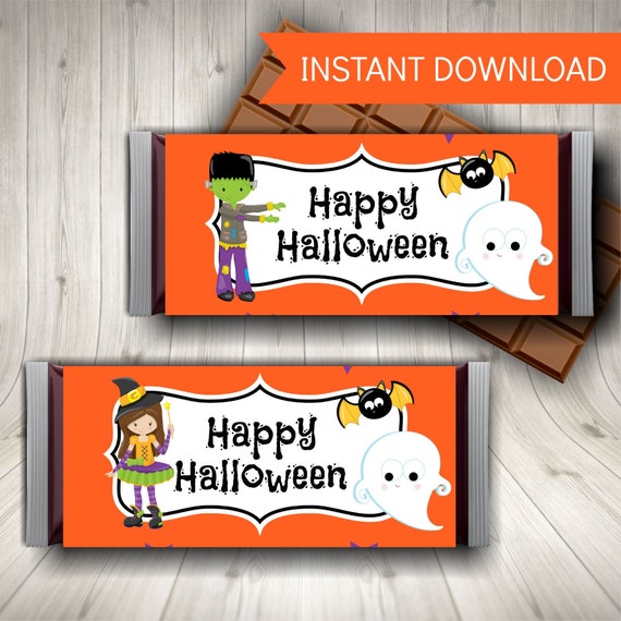 Halloween Candy Bar Wrappers, Printable Party Favors, FREE Halloween ...