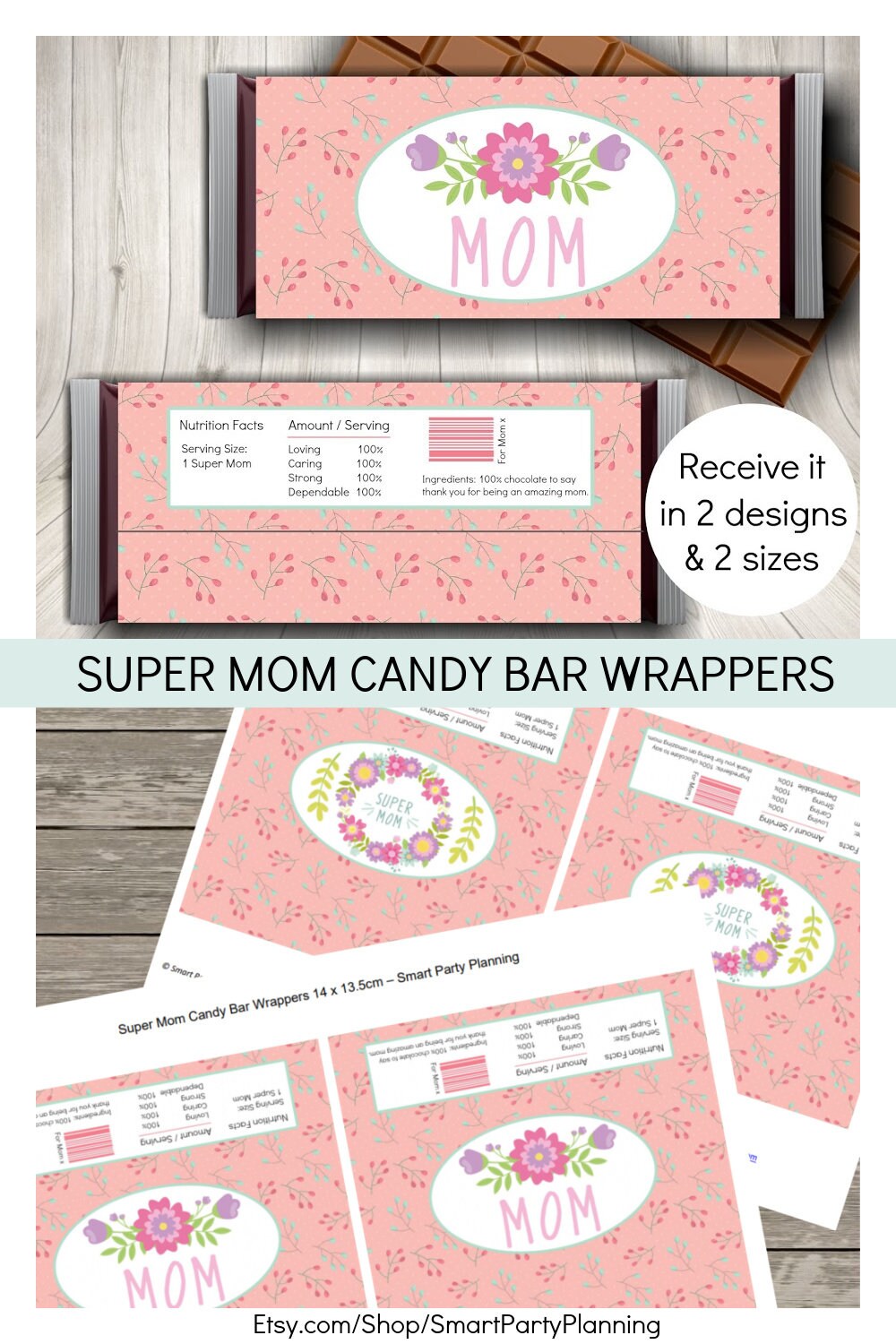 Mom Candy Bar Wrappers Easy Mothers Day Gift Printable - Etsy Australia