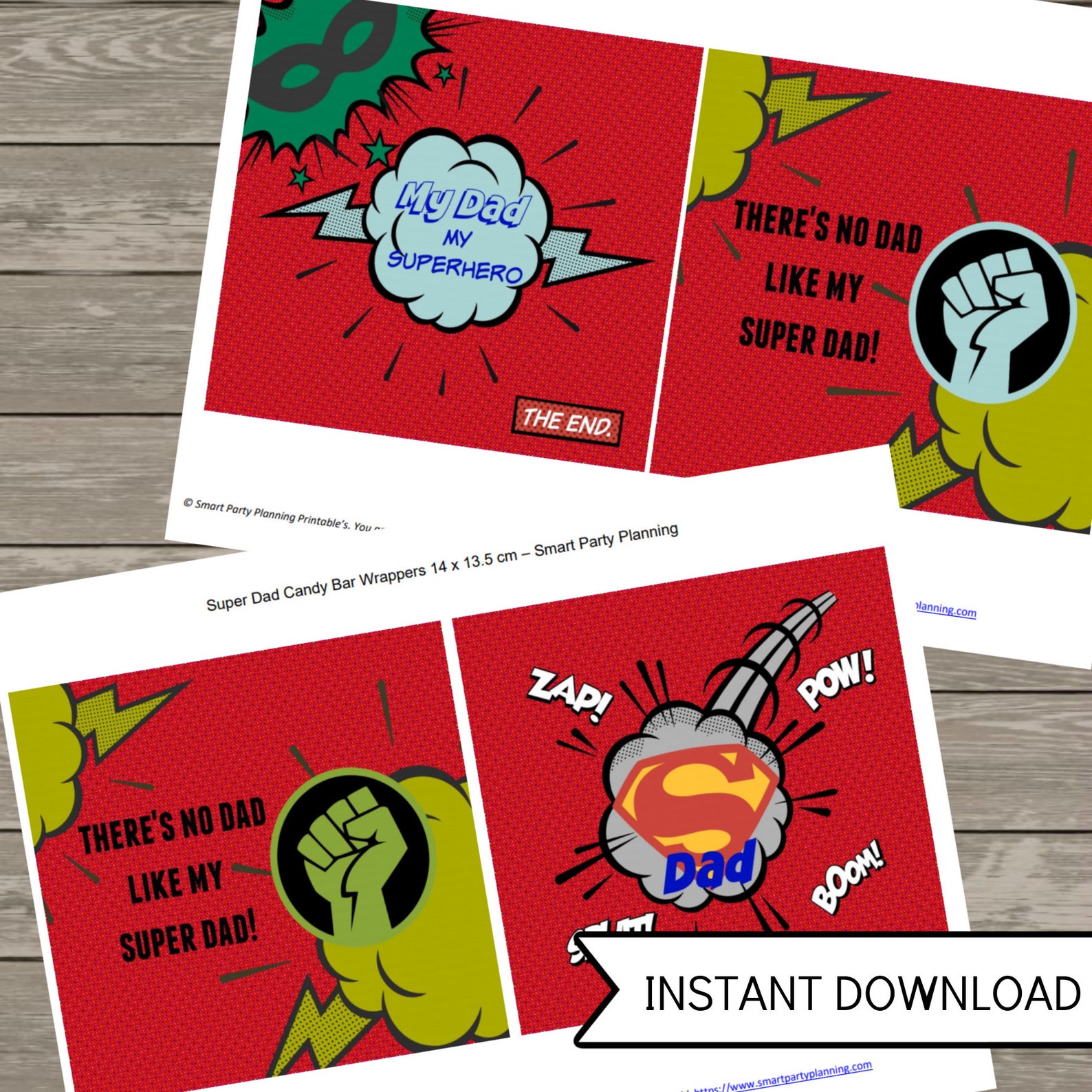 Super Dad Candy Bar Wrappers Easy Father's Day Gift - Etsy