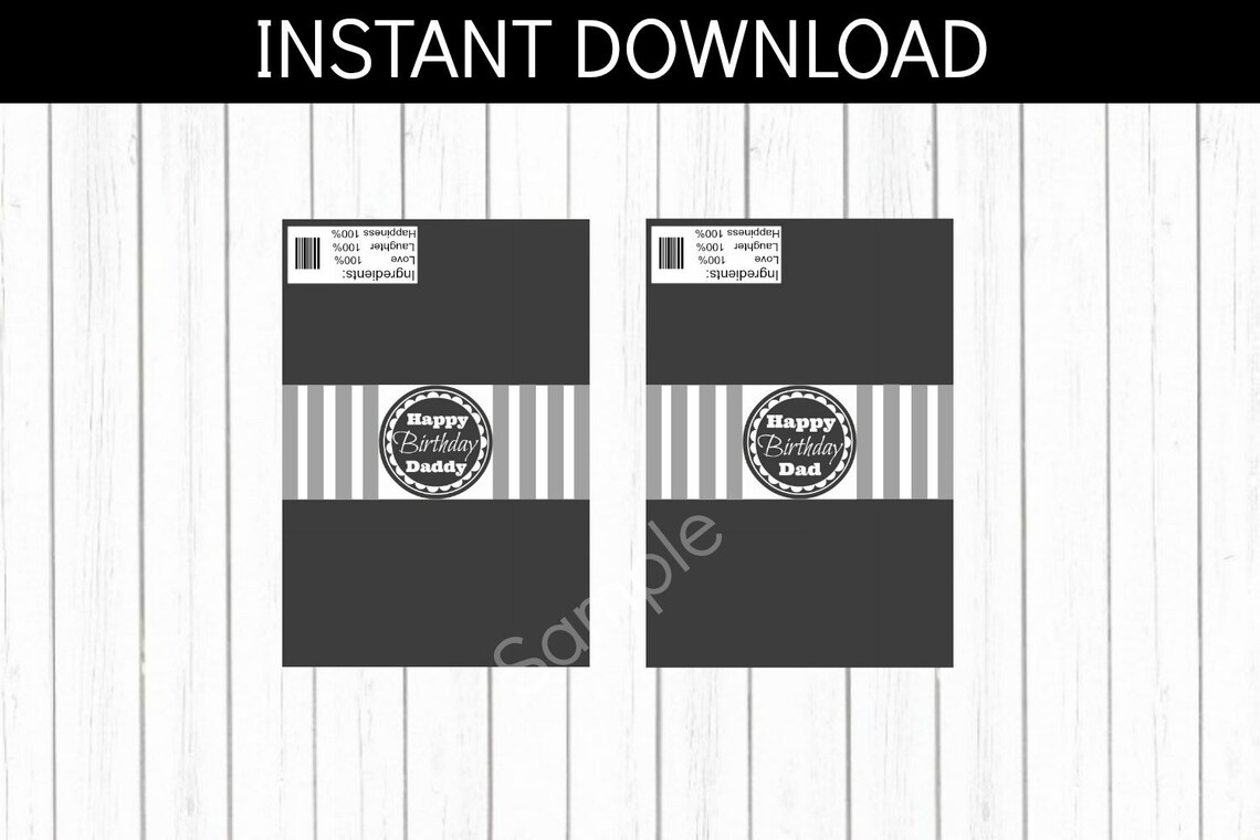 Chalk Board Candy Bar Wrapper for Father's Day or Dad's Birthday - Etsy