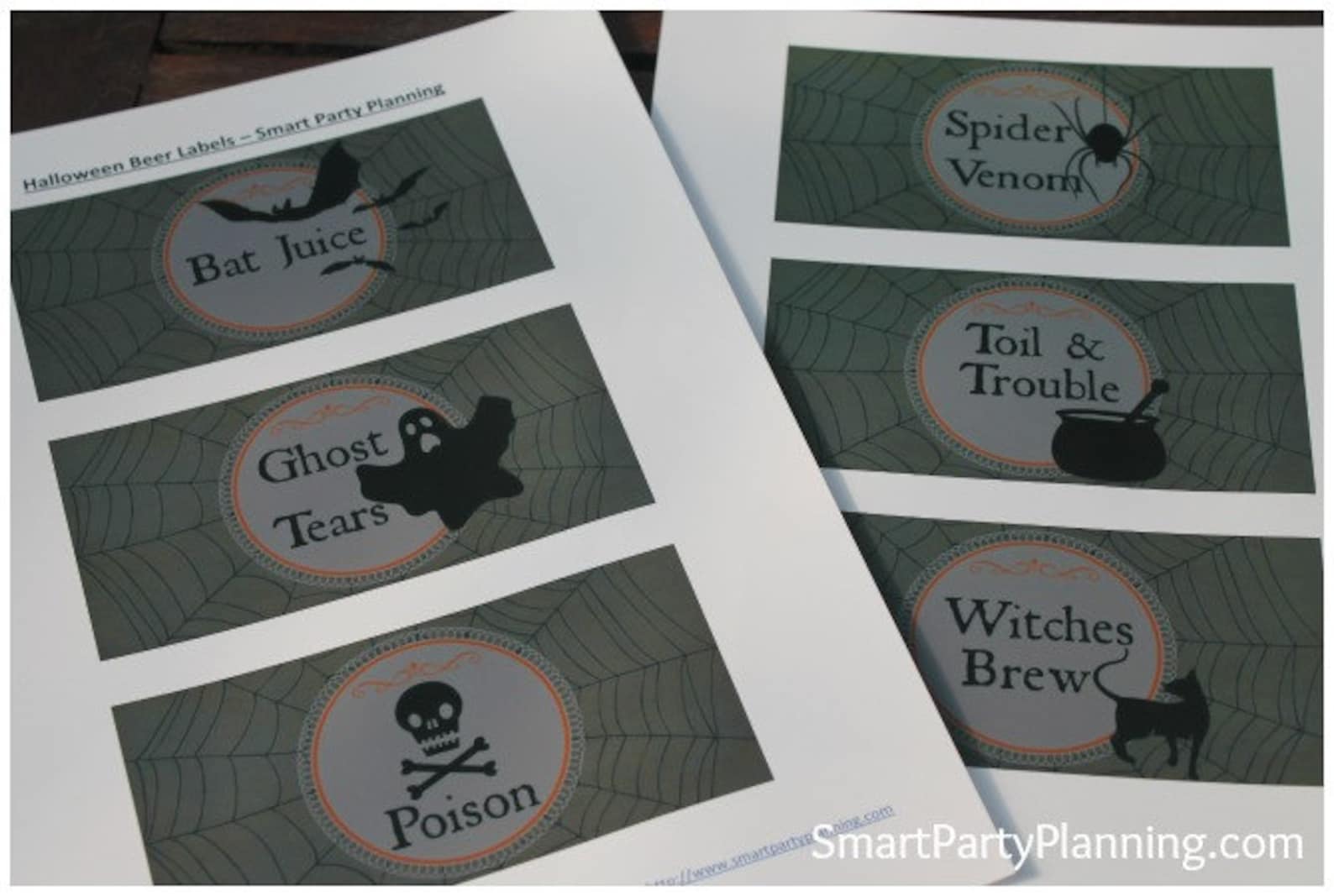 Halloween Beer Labels, Halloween Gift, Instant Download Printable PDF ...