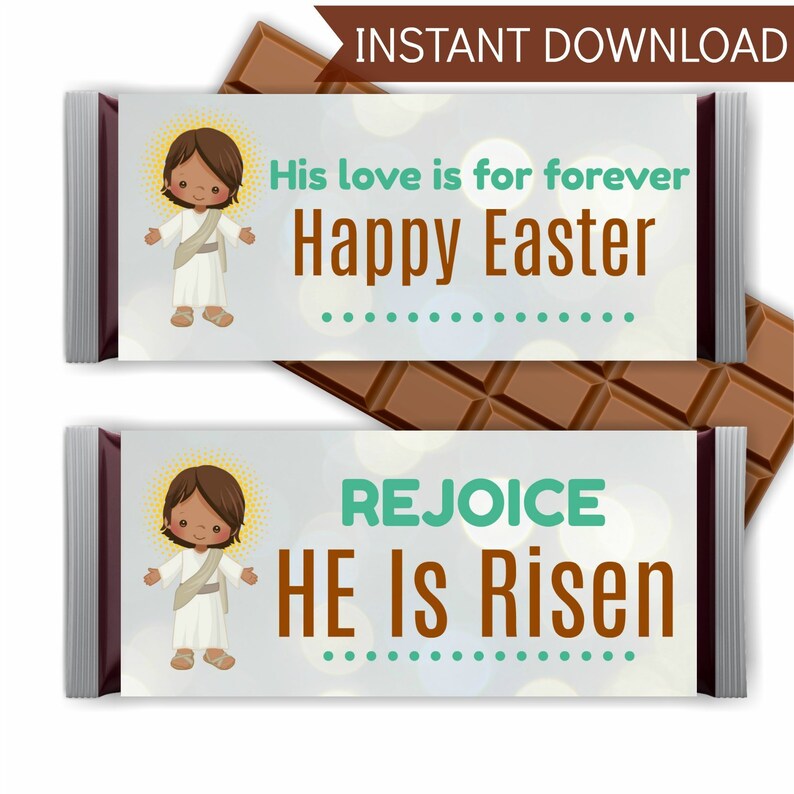 Cute Religious Easter Candy Bar Wrappers | Etsy