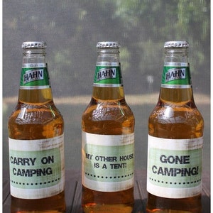 Printable Camping Beer Labels, Beer Gift for Him - Etsy