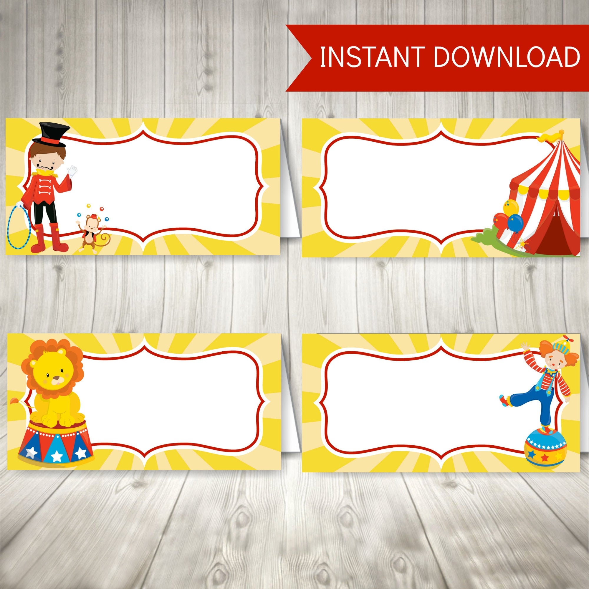 Circus Birthday Food Labels Circus Party Decorations Free - Etsy Australia