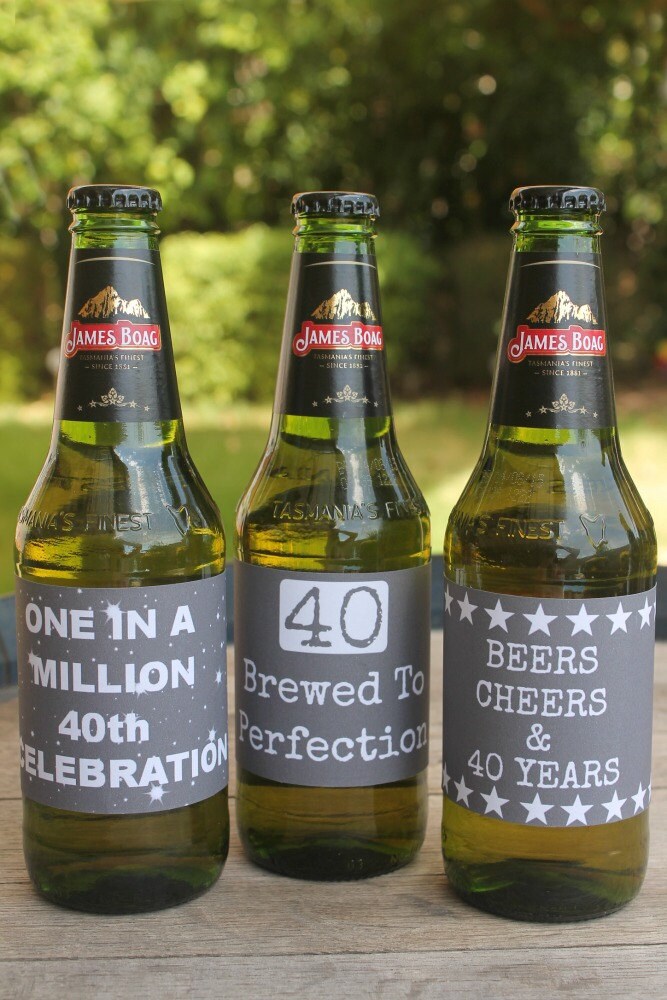 Printable 40th Birthday Beer Labels Fortieth Birthday 40th | Etsy