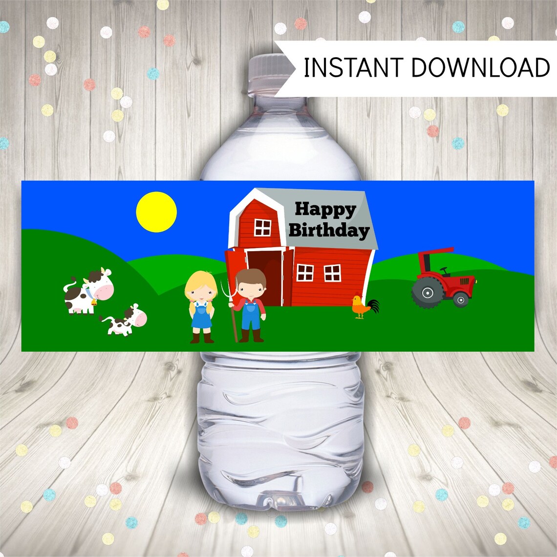 Barnyard Farm Party Printable Set Party Decorations Farm - Etsy