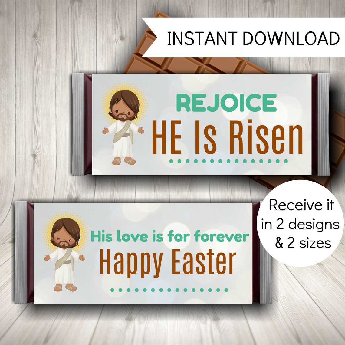 Cute Religious Easter Candy Bar Wrappers Printable Easter | Etsy