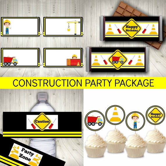 Construction Birthday Party, Construction Party Set, Construction Party ...