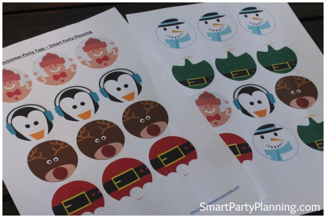 Christmas Character Cupcake Toppers / Rudolf / Santa / Snowman - Etsy