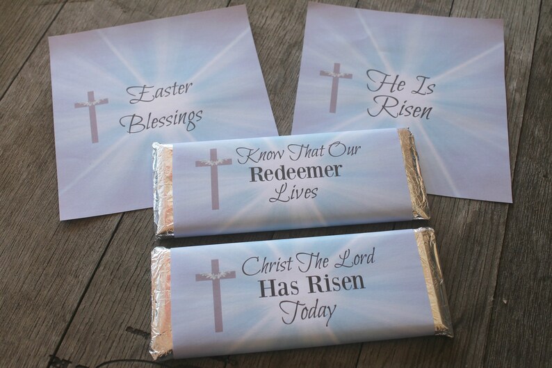 Religious Easter Candy Bar Wrappers Printable Easter Gift | Etsy