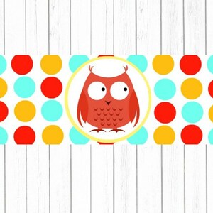 Cute Owl Water Bottle Labels in Polkadot Design - Etsy